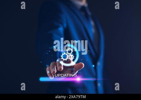 Operating system upgrade concept, installation app and software update process, modernize user ...