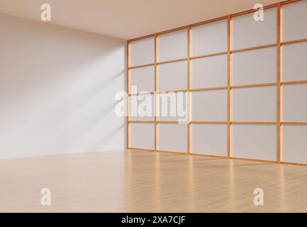 Render of 3D Contemporary Empty Room Stock Photo - Alamy