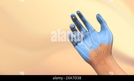 Medical animation about tingling nerve injury Stock Photo - Alamy