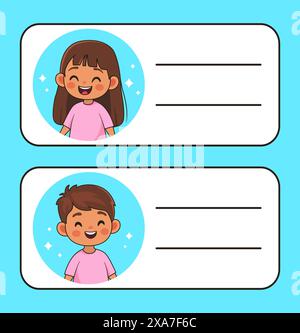 Children tags for print design. Isolated vector Stock Vector Image ...