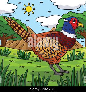 Common Pheasant Bird Cartoon Colored Clipart Stock Vector Image & Art ...