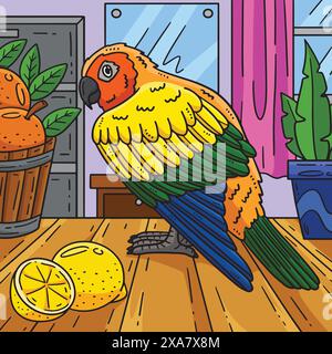 Conure Bird Cartoon Colored Clipart Illustration Stock Vector Image ...