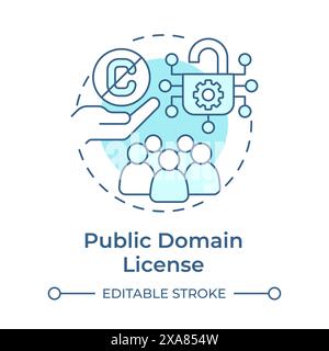 Open source license soft blue concept icon Stock Vector Image & Art - Alamy