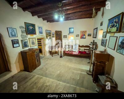 For visitors of Odigitria Monastery open old monastery cell monk's cell ...