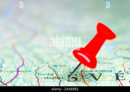 Hagfors pinned on a map of Sweden Stock Photo - Alamy