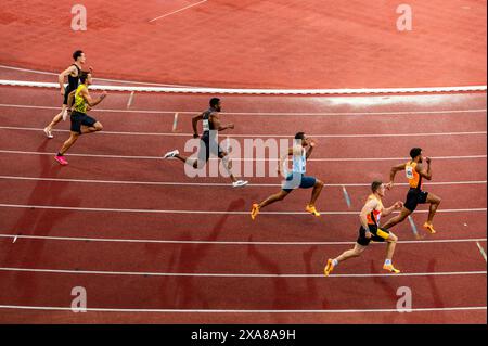 OSTRAVA, CZECHIA, MAY 28, 2024: Pinnacle of Speed: Male Track Athletes ...