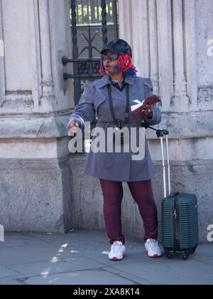 Street Preacher, outside Houses of Parliament, London, speaking to ...