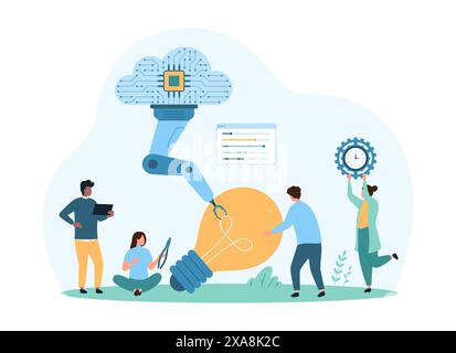 Creation of digital projects and creative ideas using AI, cloud services. Tiny people and ...