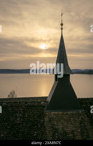 Lake view in Zurich spring Stock Photo - Alamy