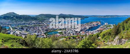 Bergen harbor panorama in the spring, Norway Stock Photo - Alamy