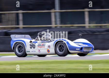 John Spiers in his 1965 McLaren-Chevrolet M1B takes a spin during the ...