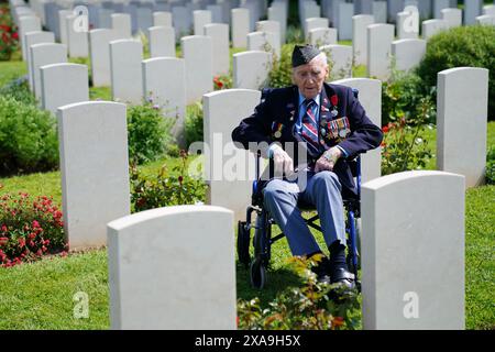 Bernard Morgan, 100, a veteran from Cheshire, visits the Bayeux War ...