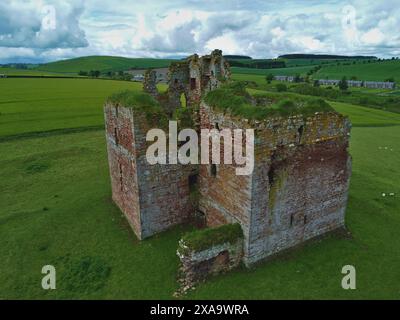 The Ruins of Cessford Castle located between Jedburgh and Kelso in the ...