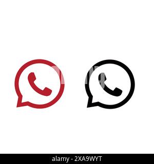 Whatsapp icon button Stock Vector Image & Art - Alamy