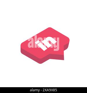 LinkedIn social media app icon. Square with rounded corners vector ...