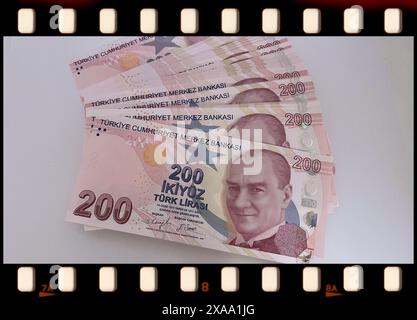 The 200 Turkish Lira Banknotes. The elegance of Turkey's currency Stock ...