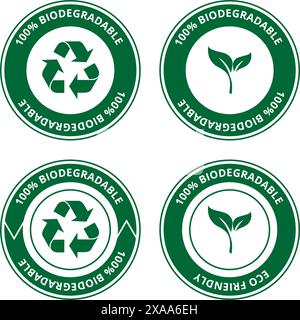 eco biodegradable product vector. recycle green, environment ecology ...