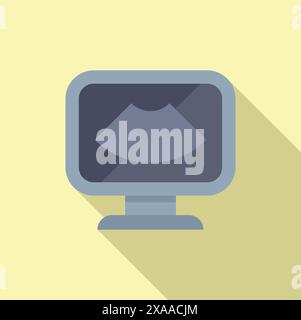 Icon depicting a computer monitor displaying an interface for monitoring environmental ...