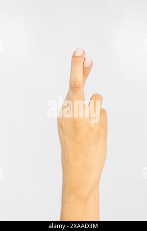Crossed fingers Symbol superstition luck or lie gesture Stock Photo - Alamy