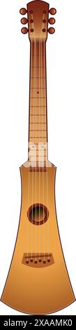A balalaika with a triangular body and three strings is showcased ...
