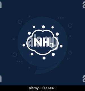 ammonia, NH3 gas icon with a cloud Stock Vector Image & Art - Alamy