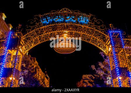 The Russian Quarter at night, Harbin, Heilongjiang, China, Asia Stock ...