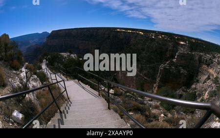 Steps leading to Trailview Overlook at Grand Canyon Arizona under ...