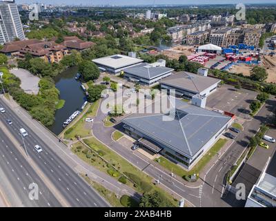 Aerial view of Brentside Park, Great West Road, Brentford, UK Stock ...