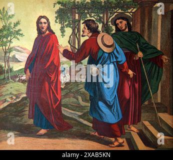 Jesus Appears to the Disciples. Jesus and the Disciples on the Road to ...