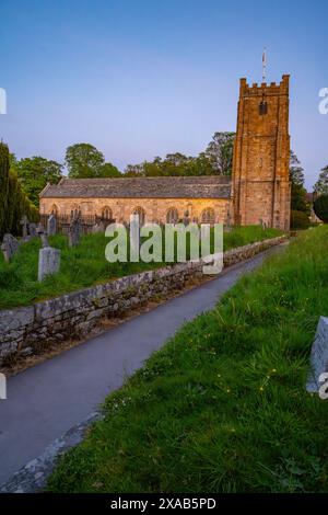 St Michael the Archangel Church, Chagford Devon at Dusk Stock Photo - Alamy