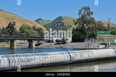 rubber dam across Alameda Creek in Fremont, California Stock Photo - Alamy