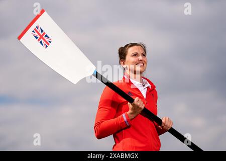 Rowan McKellar during a Team GB kitting out session ahead of the 2024 ...