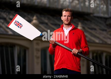 Charlie Elwes during a Team GB kitting out session for Paris 2024 at ...