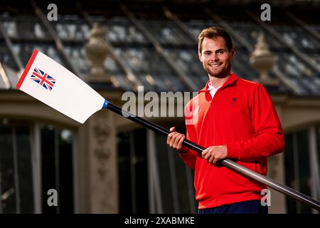 David Ambler, Men’s four (M4-) during the Team GB Paris 2024 Rowing ...