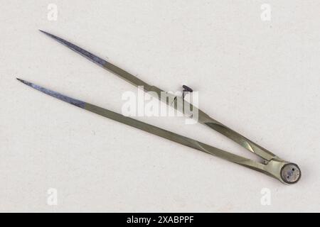 vintage bronze dividers calipers nautical navigation chart tool on ...