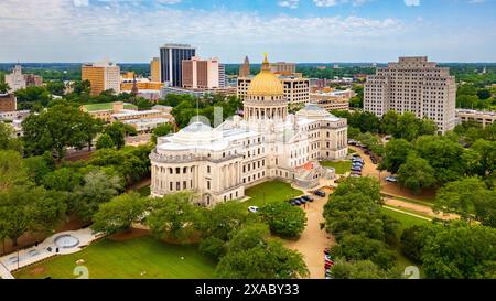 The Mississippi Capitol Building in downtown Jackson, the capital city ...