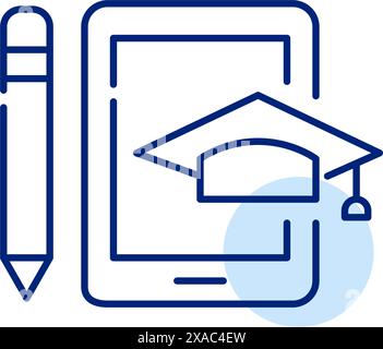 tablet with hat and diploma graduation Stock Vector Image & Art - Alamy