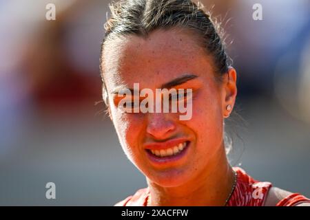 Aryna SABALENKA of Belarus during the eleventh day of the Roland-Garros ...
