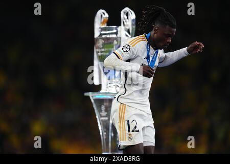 Eduardo Camavinga of Real with a trophy during the UEFA Champions ...