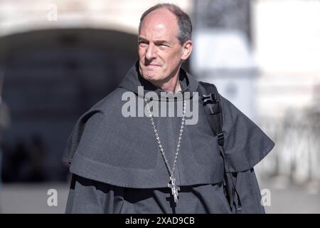 Cardinal François-Xavier Bustillo arrives for a college of cardinals ...