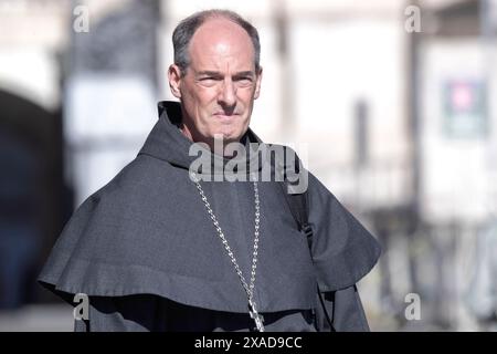 Cardinal François-Xavier Bustillo arrives for a college of cardinals ...