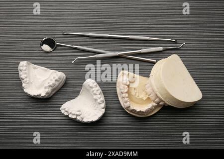 Dental models top view. Jaw models with different problems. Treatment ...