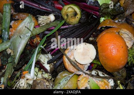 Food waste inside a food waste bin Stock Photo - Alamy