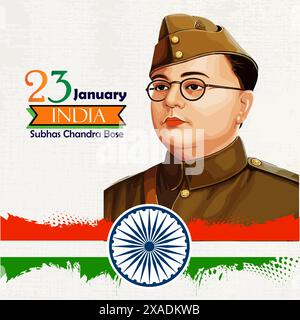 Subhash Chandra Bose Jayanti Poster Stock Vector Image & Art - Alamy