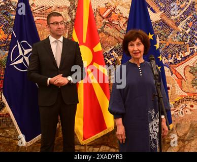 President of North Macedonia Gordana Siljanovska Davkova and her ...