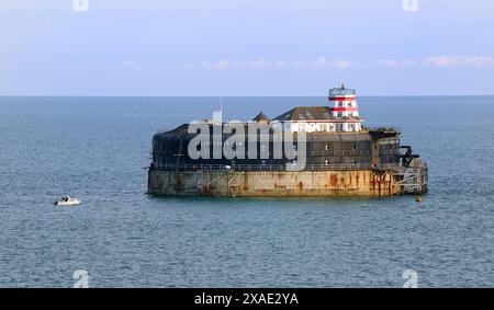 The Solent, English Channel - 3rd August 2021:The old defensive fort ...