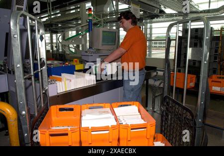 sorting system for letters and parcels for transportation sorting ...