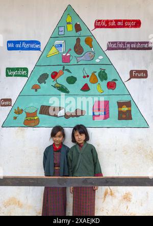 Bhutanese pupils in Rubesa Primary School classroom, Wangdue Phodrang ...