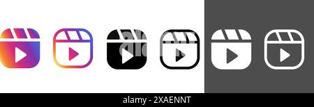 Instagram reels logo icon transparent png download Stock Vector Image ...