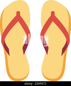 Stylish Flip-Flop Sandals Illustration with Colorful Leaf Motifs and ...